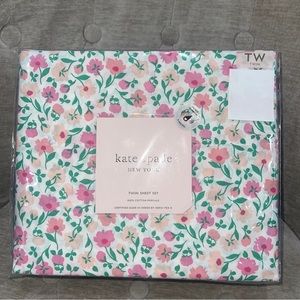 kate spade | Bedding | Kate Spade Ny Twin Sheet Set Pink Green Floral 3 ...